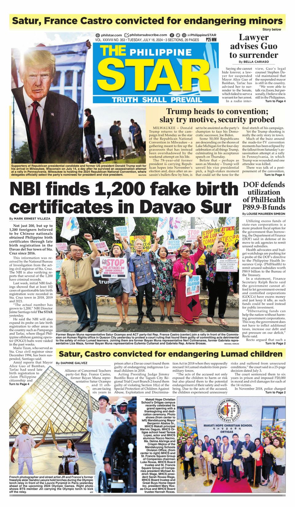 The Philippine Star-July 16, 2024 Newspaper - Get your Digital Subscription