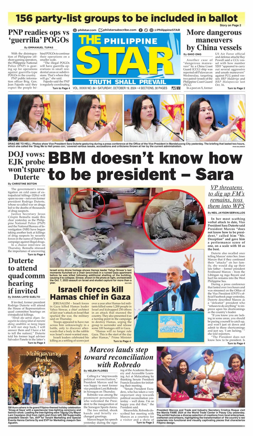 Get digital access to The Philippine Star - October 19, 2024 issue ...