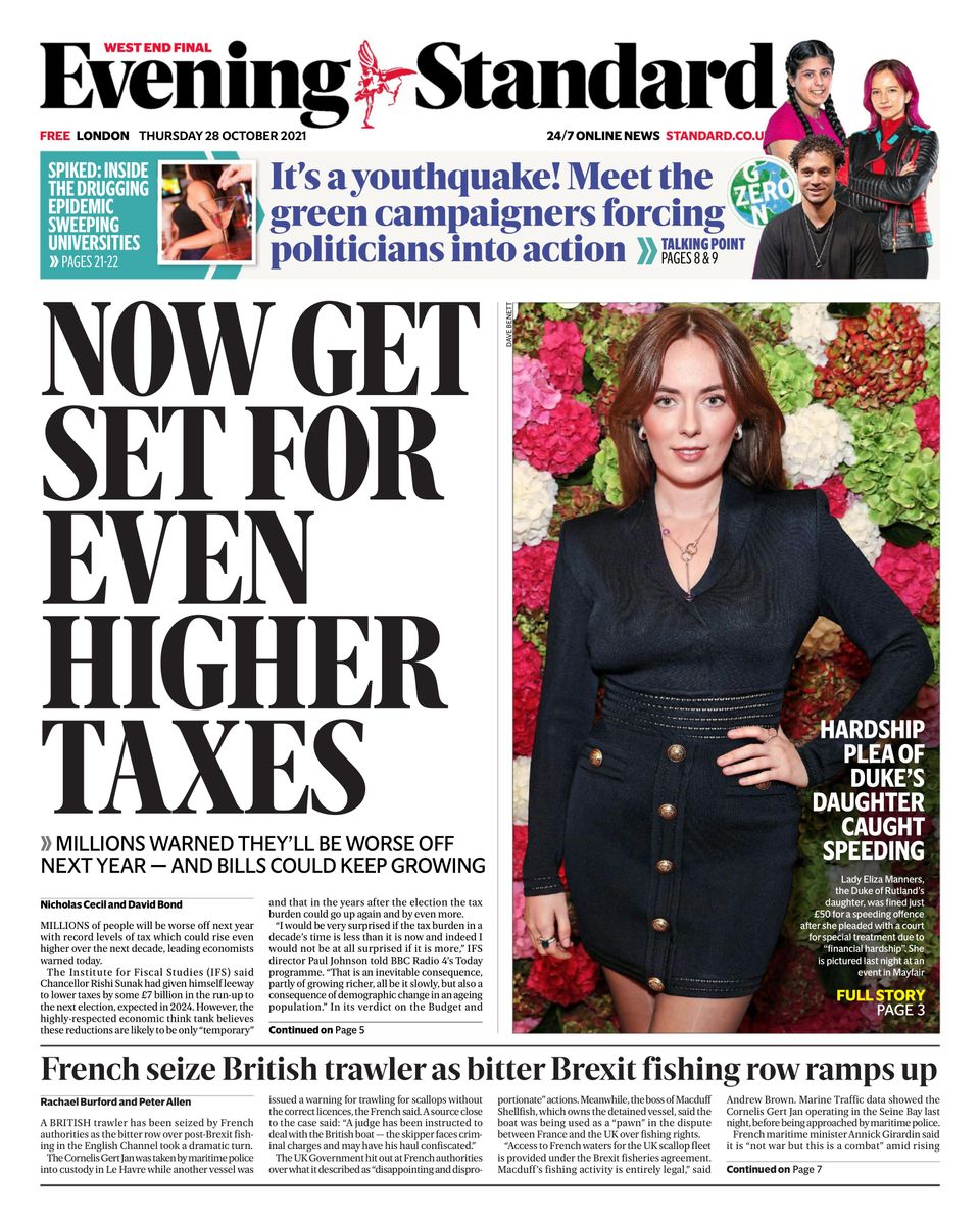 Evening Standard-October 28, 2021 Newspaper - Get your Digital Subscription