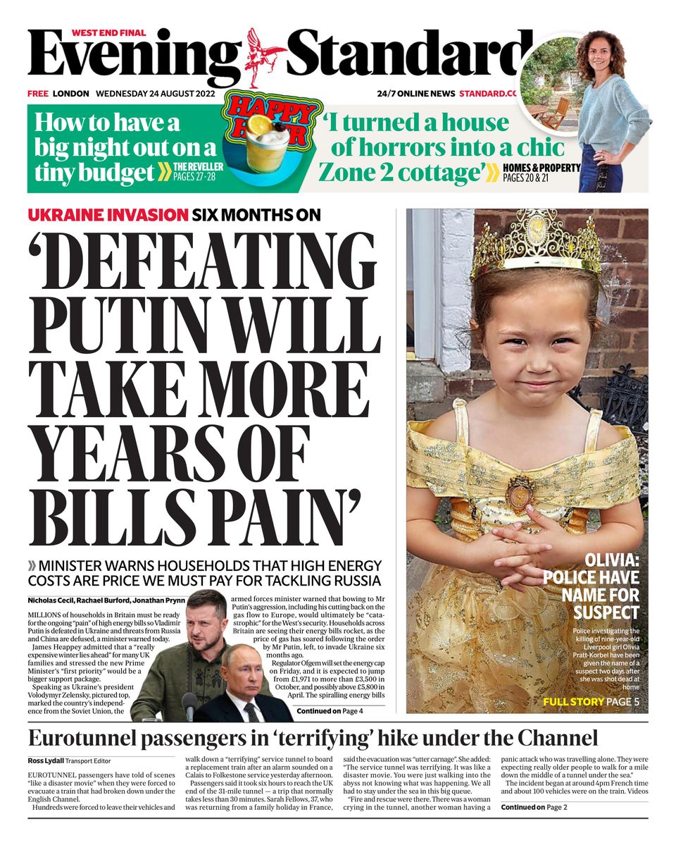 Evening Standard-August 24, 2022 Newspaper - Get your Digital Subscription