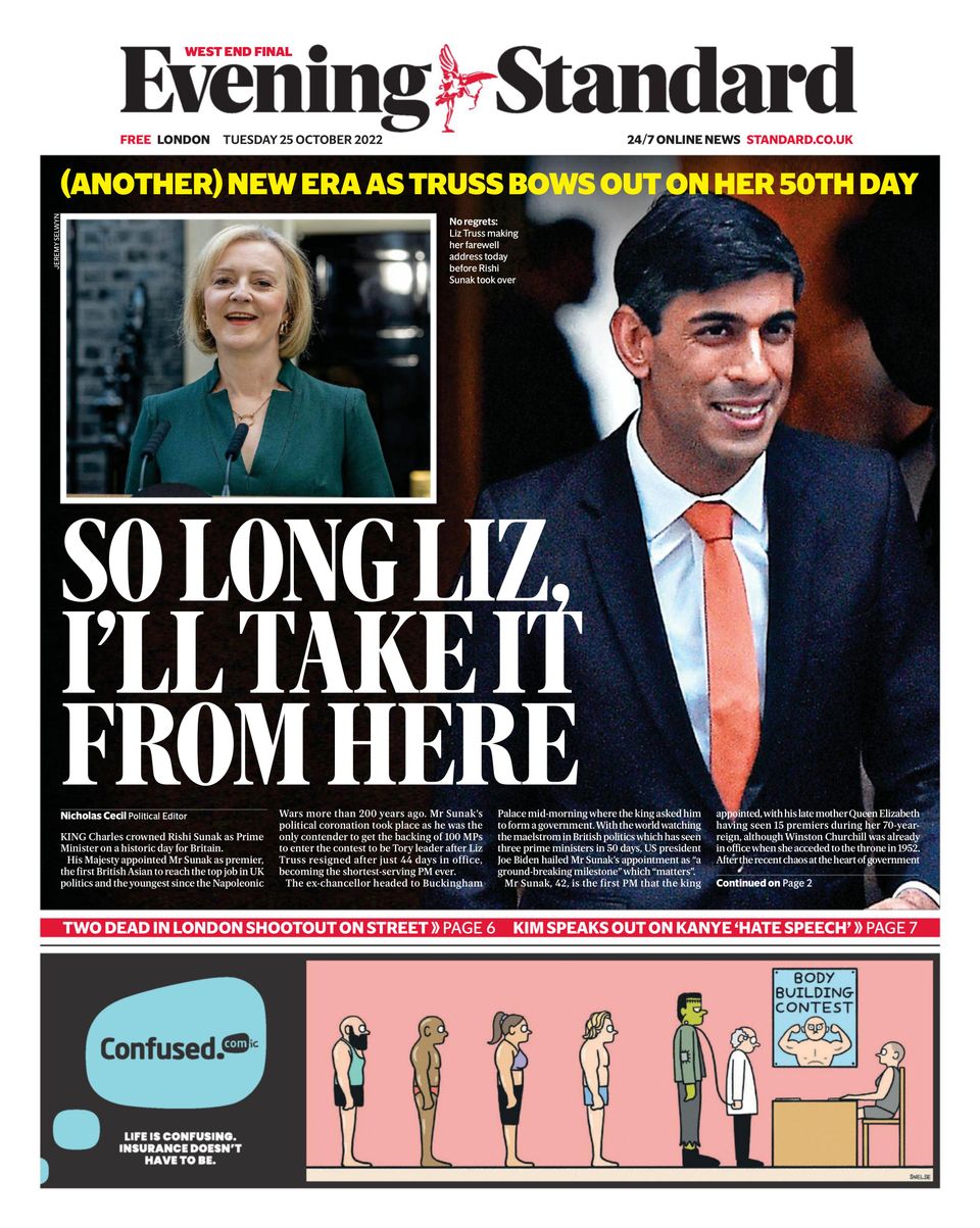 Evening Standard-October 25, 2022 Newspaper - Get your Digital Subscription