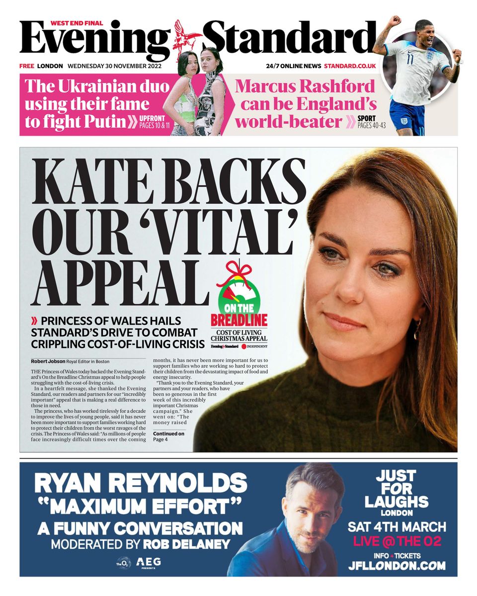 Evening Standard-November 30, 2022 Newspaper - Get your Digital ...