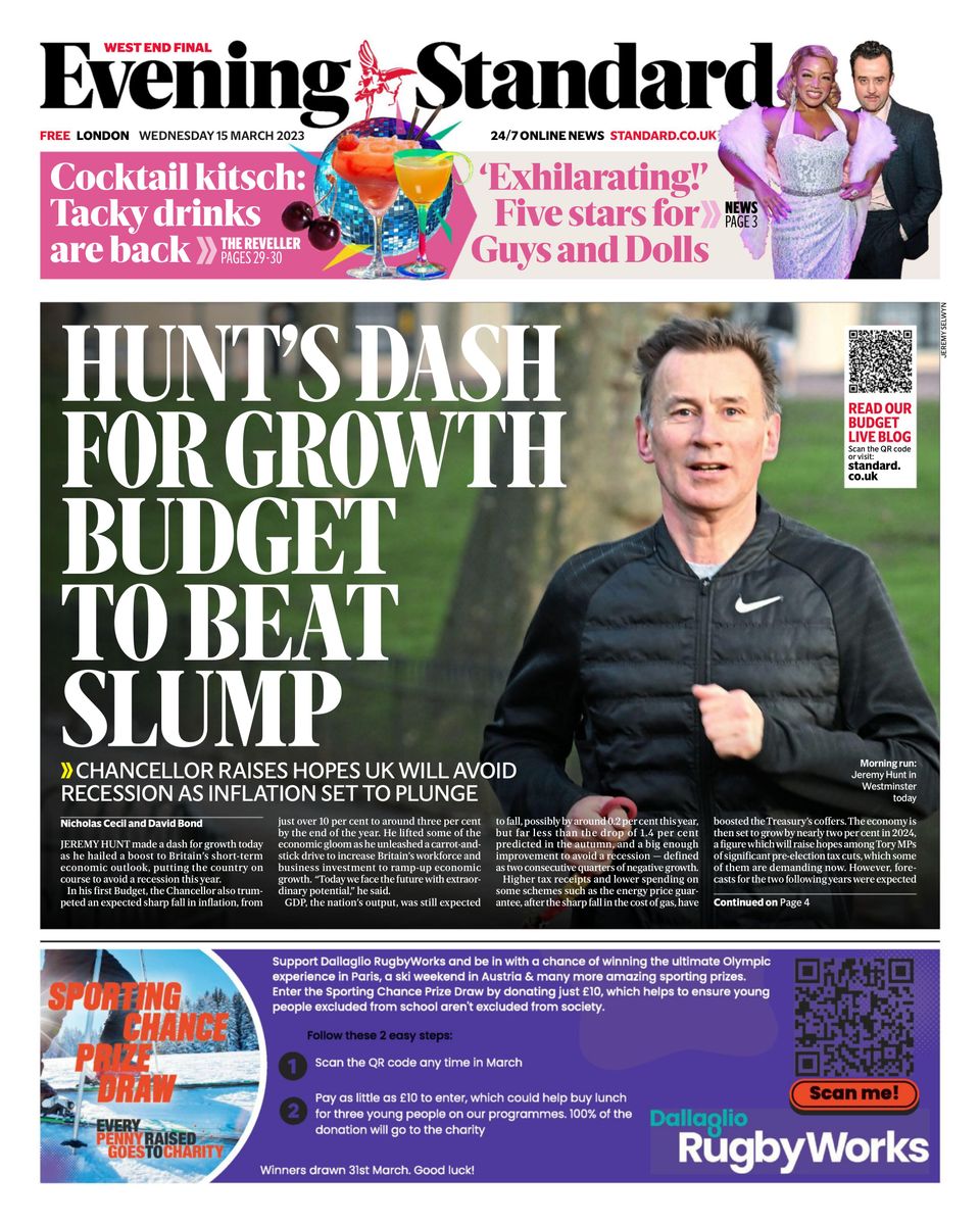 Evening Standard-March 15, 2023 Newspaper - Get your Digital Subscription