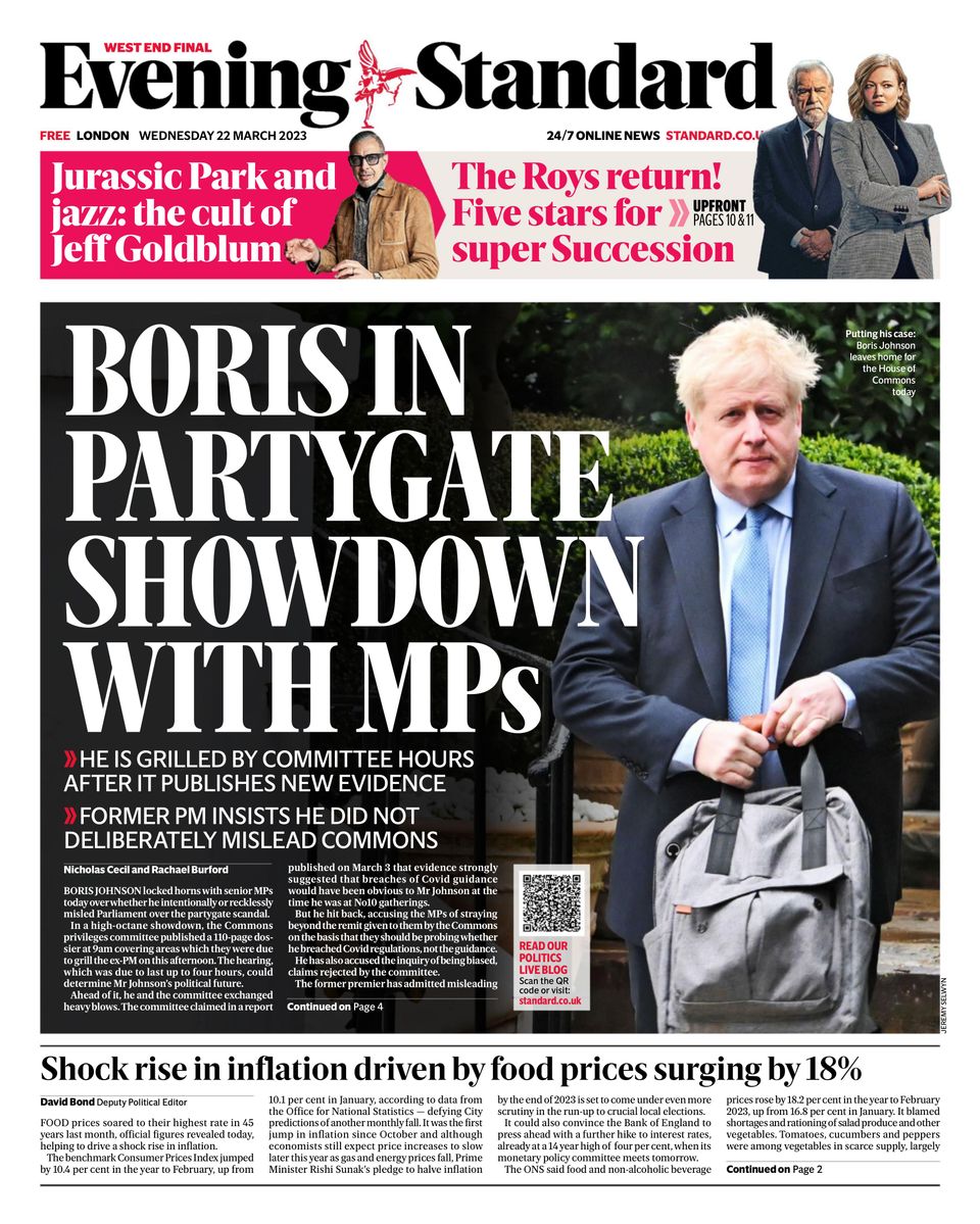 Evening Standard-March 22, 2023 Newspaper - Get your Digital Subscription