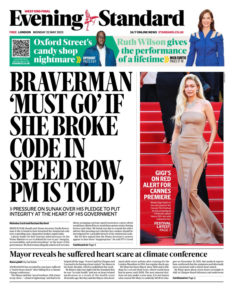 Evening Standard-May 22, 2023 Newspaper - Get your Digital Subscription