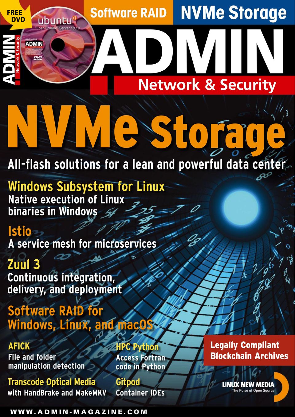 ADMIN Network & Security-ADMIN #54: NVMe Storage Magazine