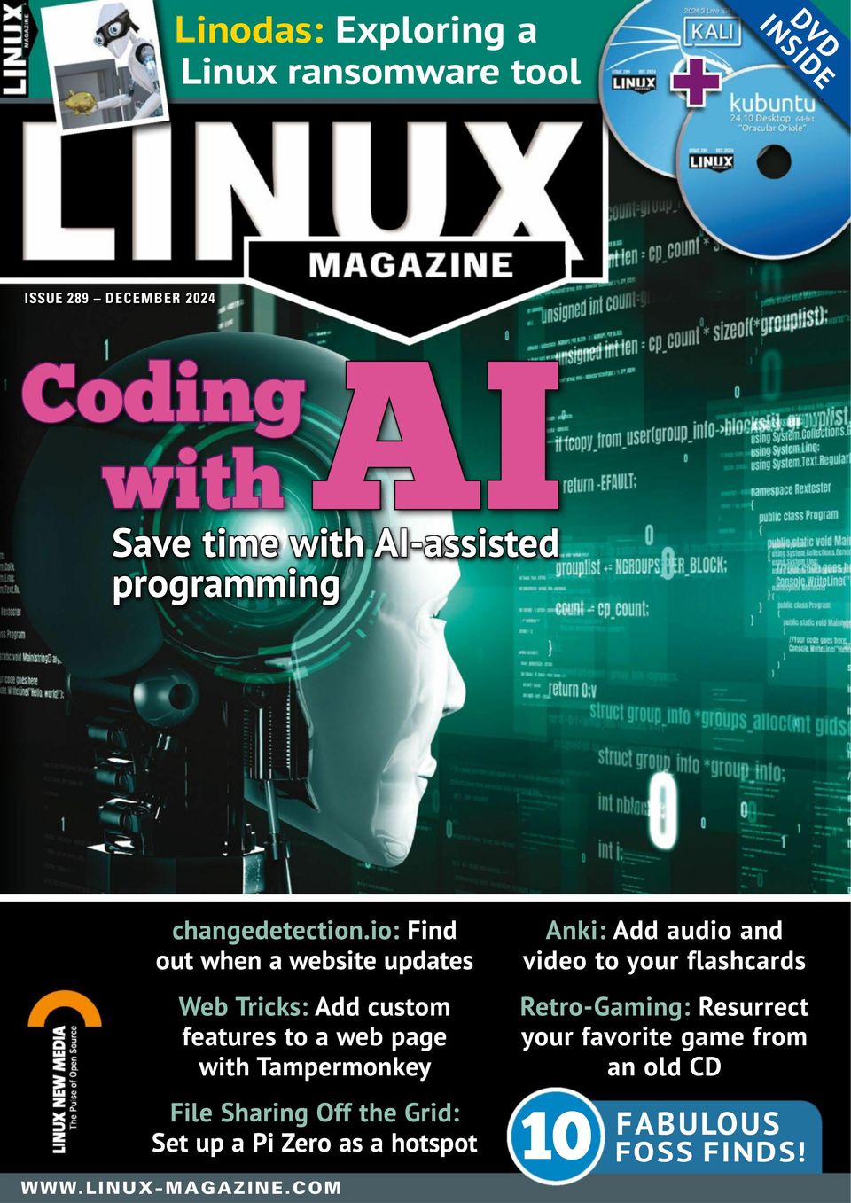 Get digital access to Linux Magazine - #289/December 2024: Coding with ...
