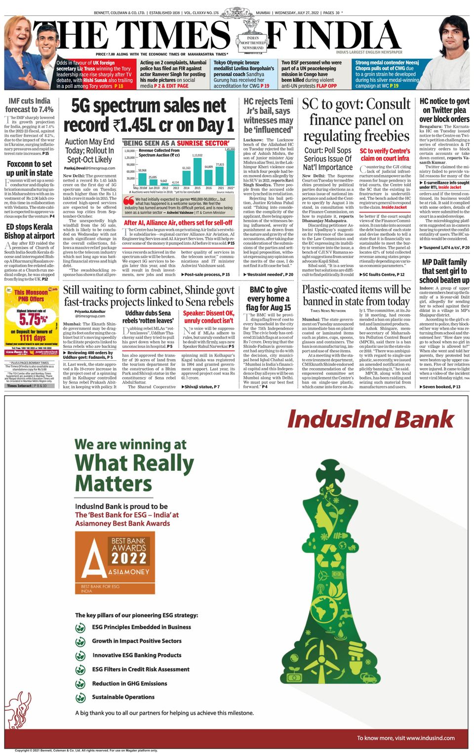 The Times of India Mumbai Newspaper - Get your Digital Subscription