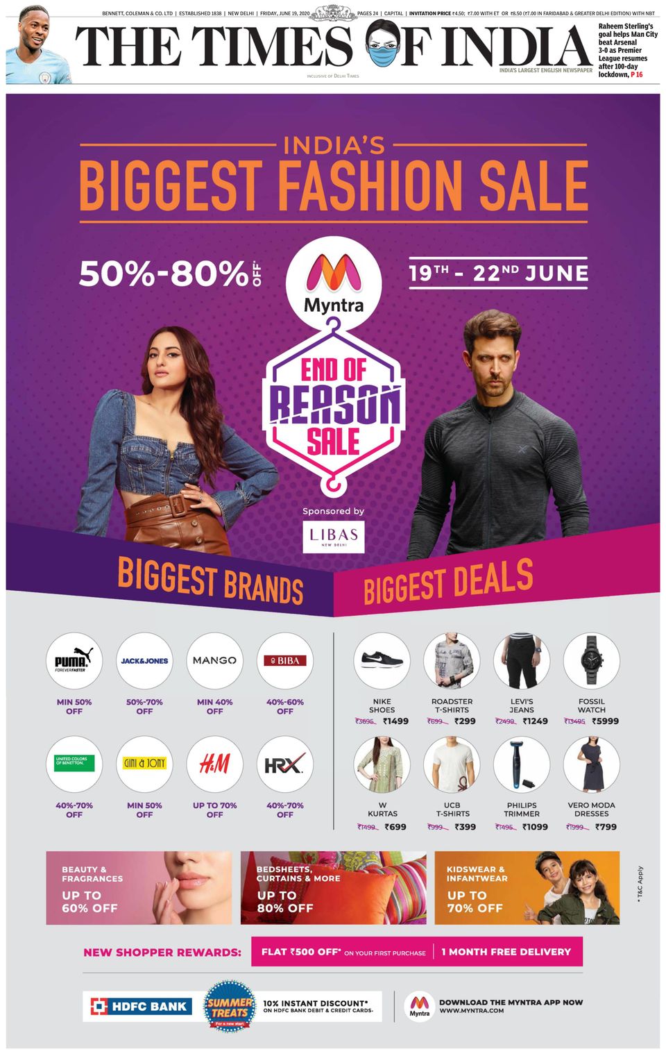 The Times of India Delhi-June 19, 2020 Newspaper