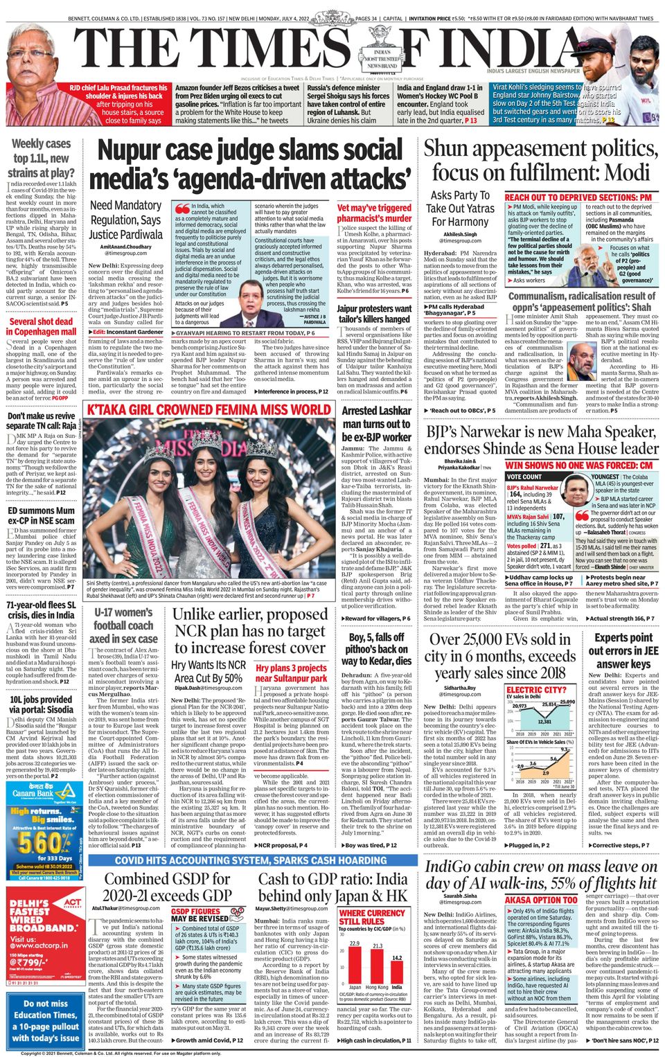 The Times of India Delhi Newspaper - Get your Digital Subscription