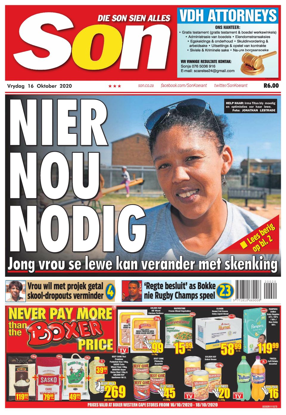 Die Son-October 16, 2020 Newspaper - Get your Digital Subscription