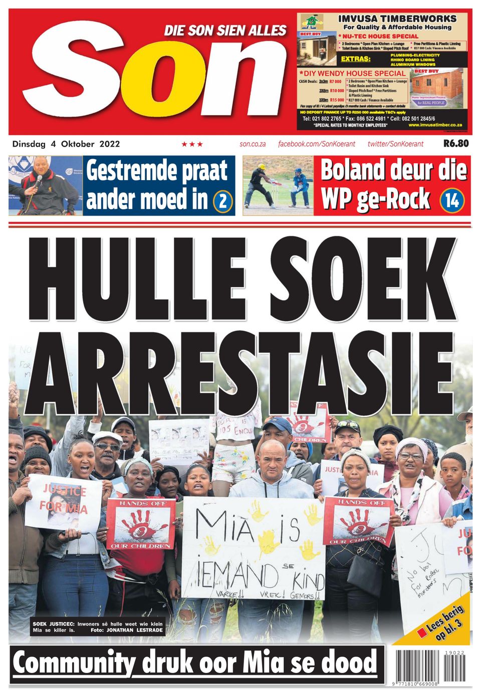 Die Son-October 04, 2022 Newspaper - Get your Digital Subscription