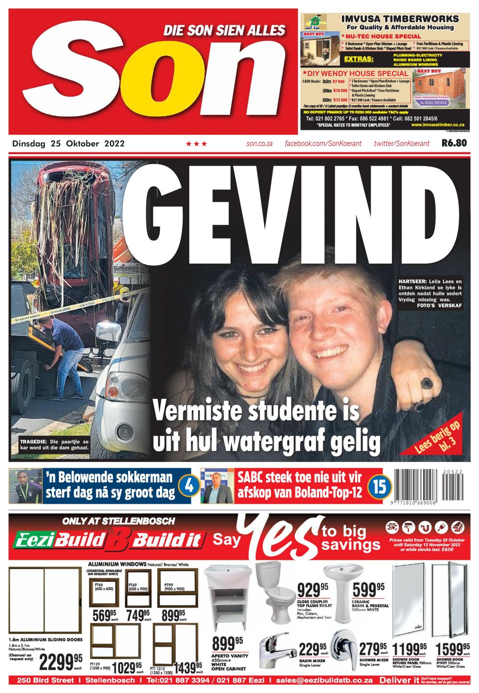 Die Son-October 25, 2022 Newspaper - Get your Digital Subscription