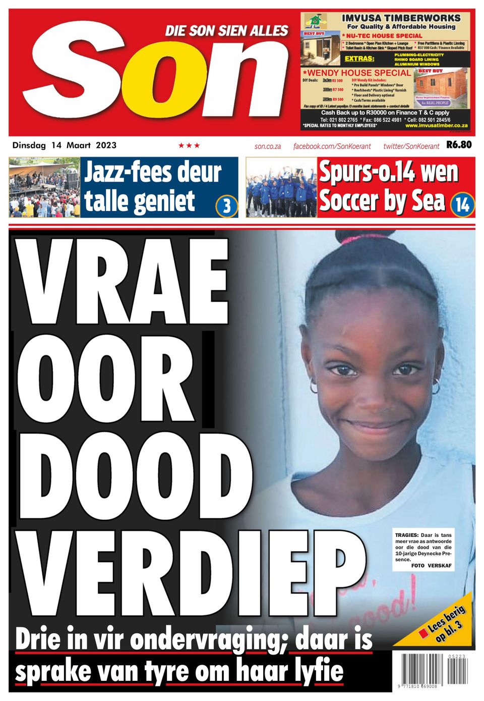 Die Son-March 14, 2023 Newspaper - Get your Digital Subscription