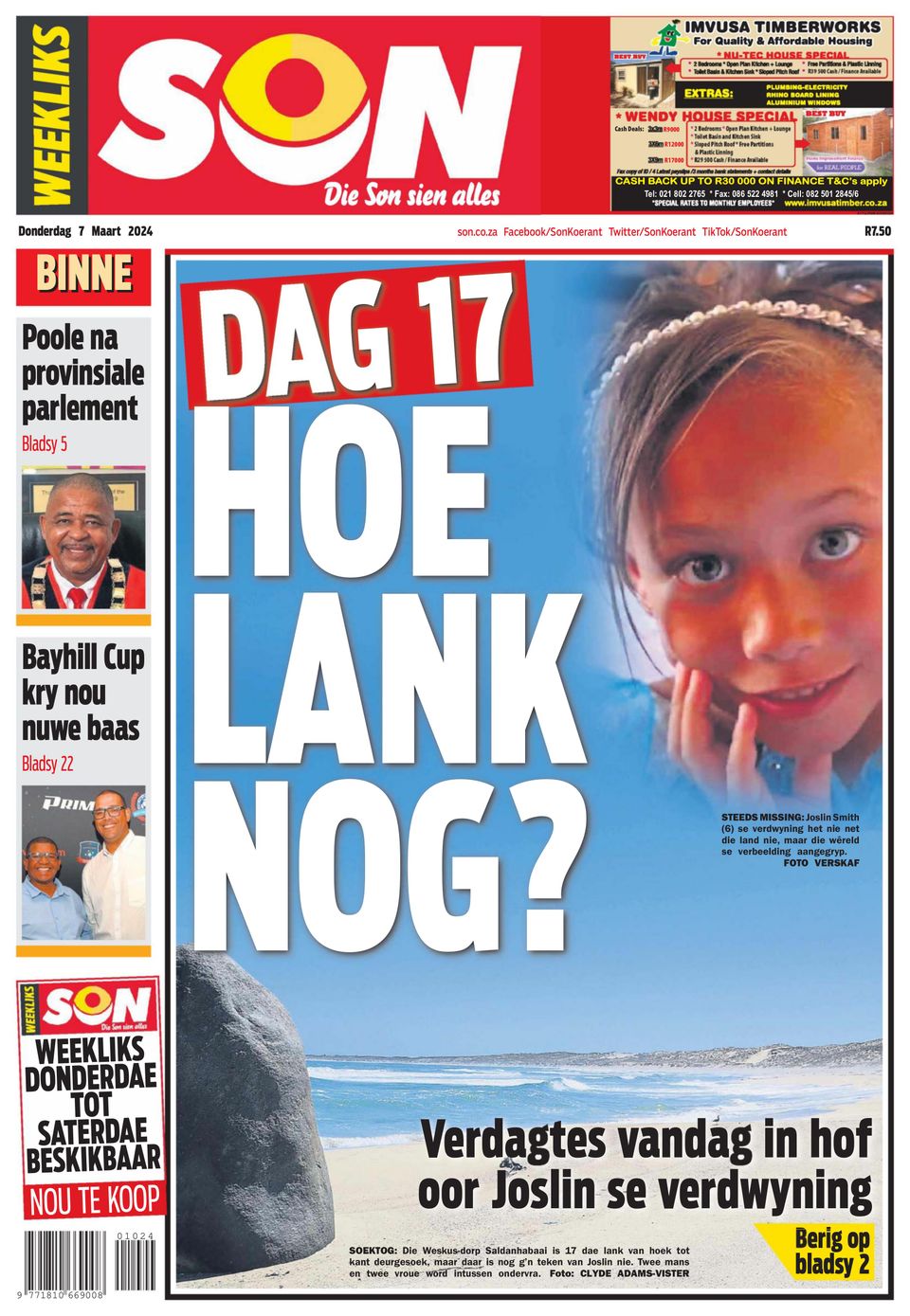 Die Son-March 07, 2024 Newspaper - Get your Digital Subscription