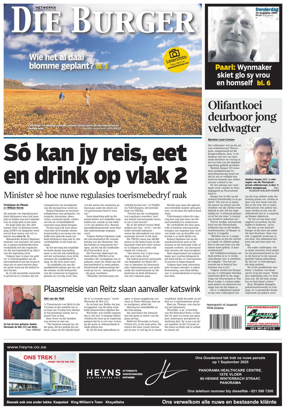 Get digital access to Die Burger - August 20, 2020 issue | Magzter.com