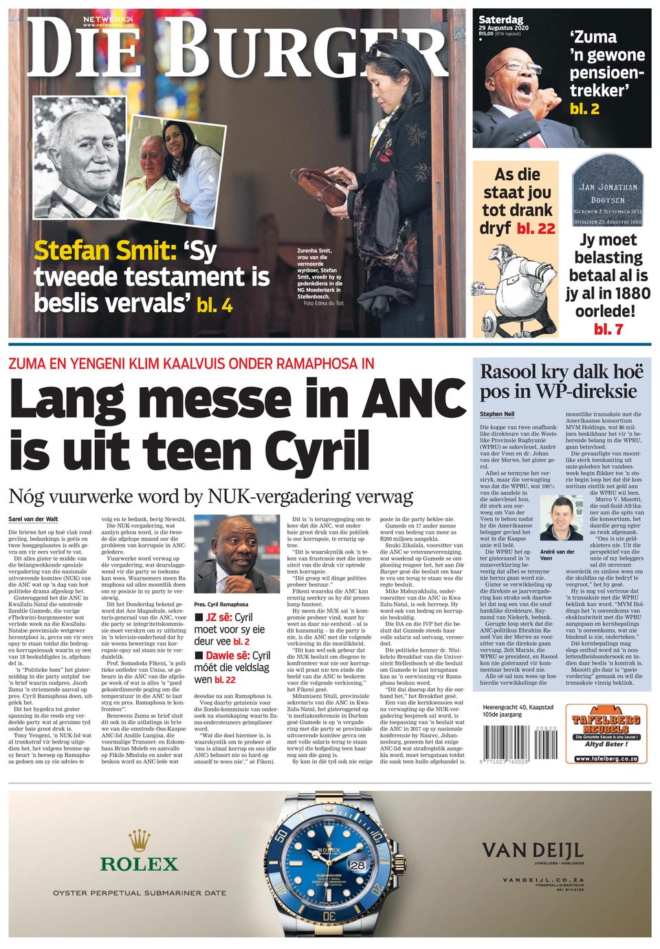 Get digital access to Die Burger - August 29, 2020 issue | Magzter.com