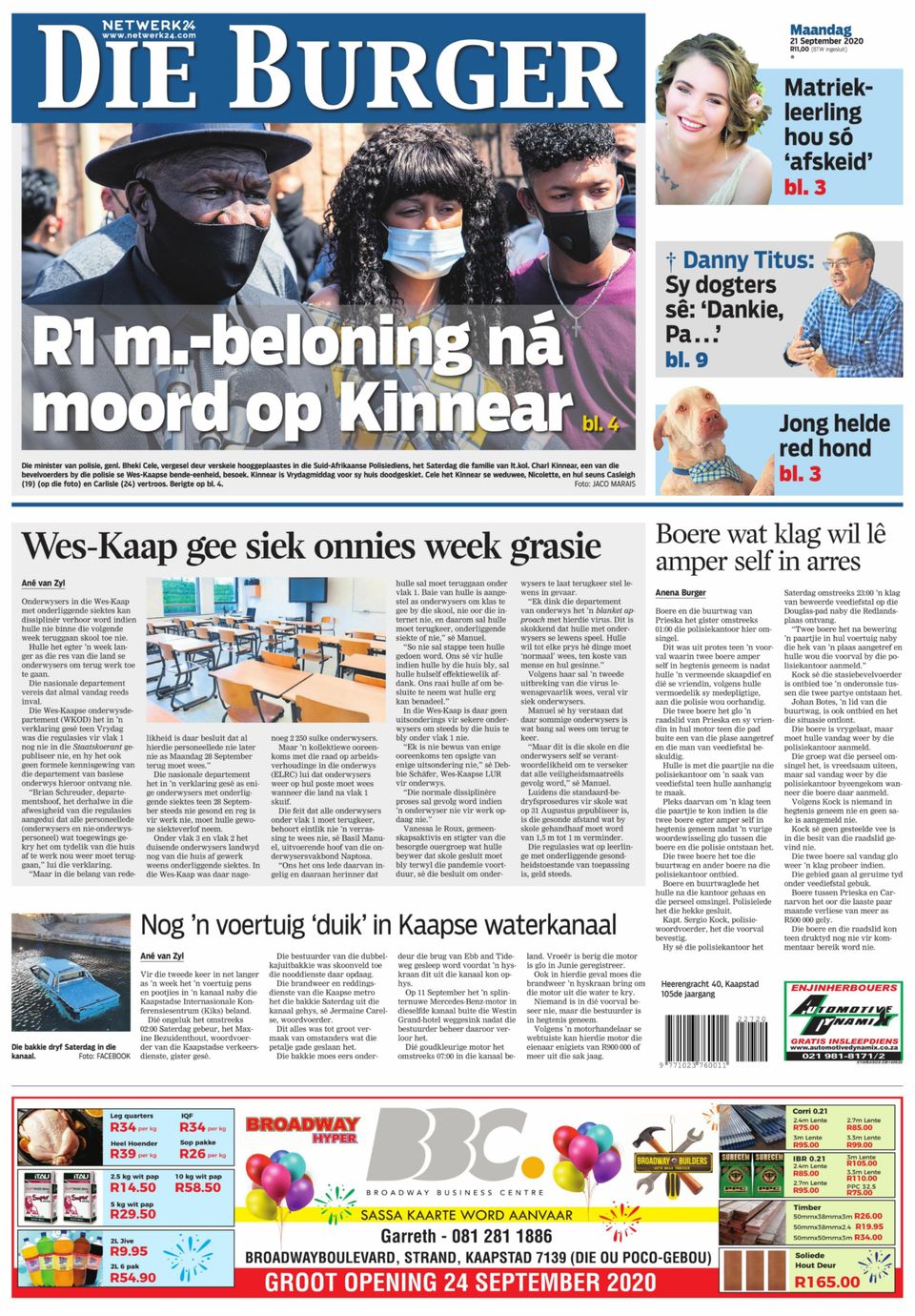 Get digital access to Die Burger - September 21, 2020 issue | Magzter.com