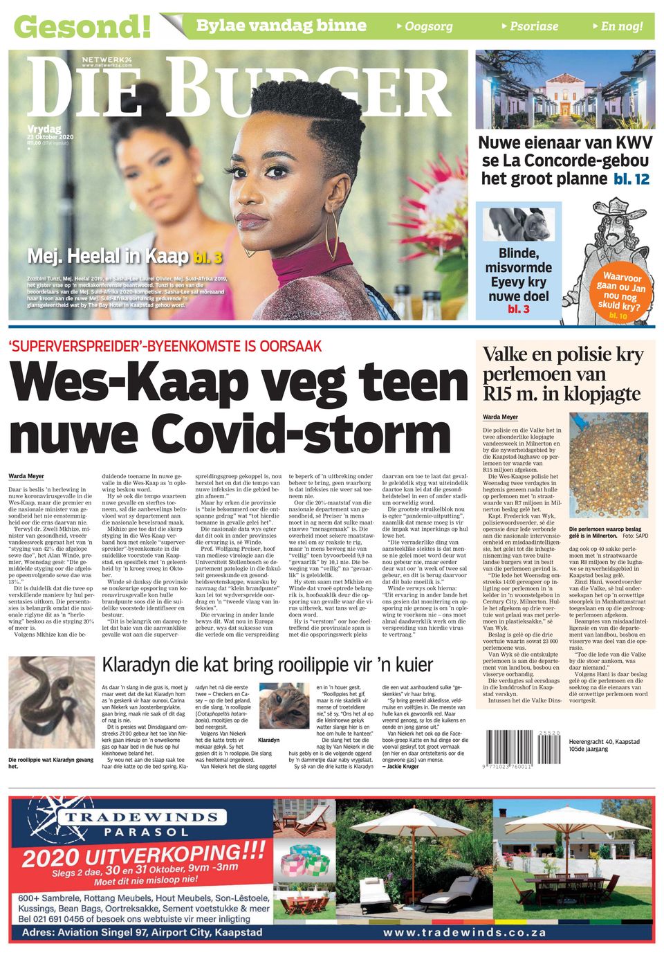 Get digital access to Die Burger - October 23, 2020 issue | Magzter.com
