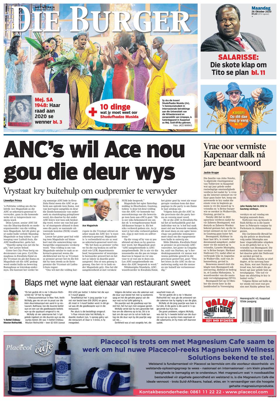 Get digital access to Die Burger - October 26, 2020 issue | Magzter.com