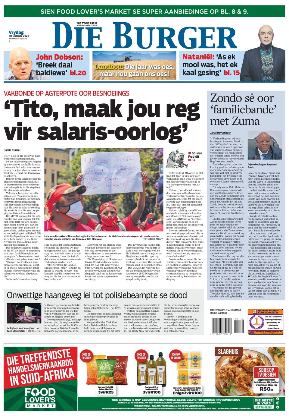 Get digital access to Die Burger - October 30, 2020 issue | Magzter.com