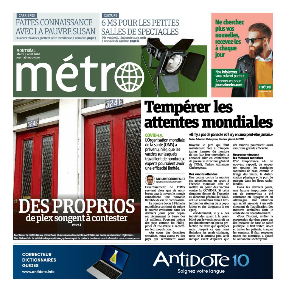 Journal Metro-August 04, 2020 Newspaper - Get your Digital Subscription