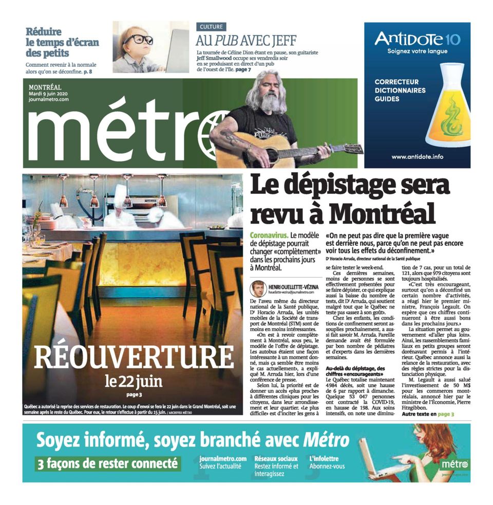 Get digital access to Journal Metro - June 09, 2020 issue | Magzter.com