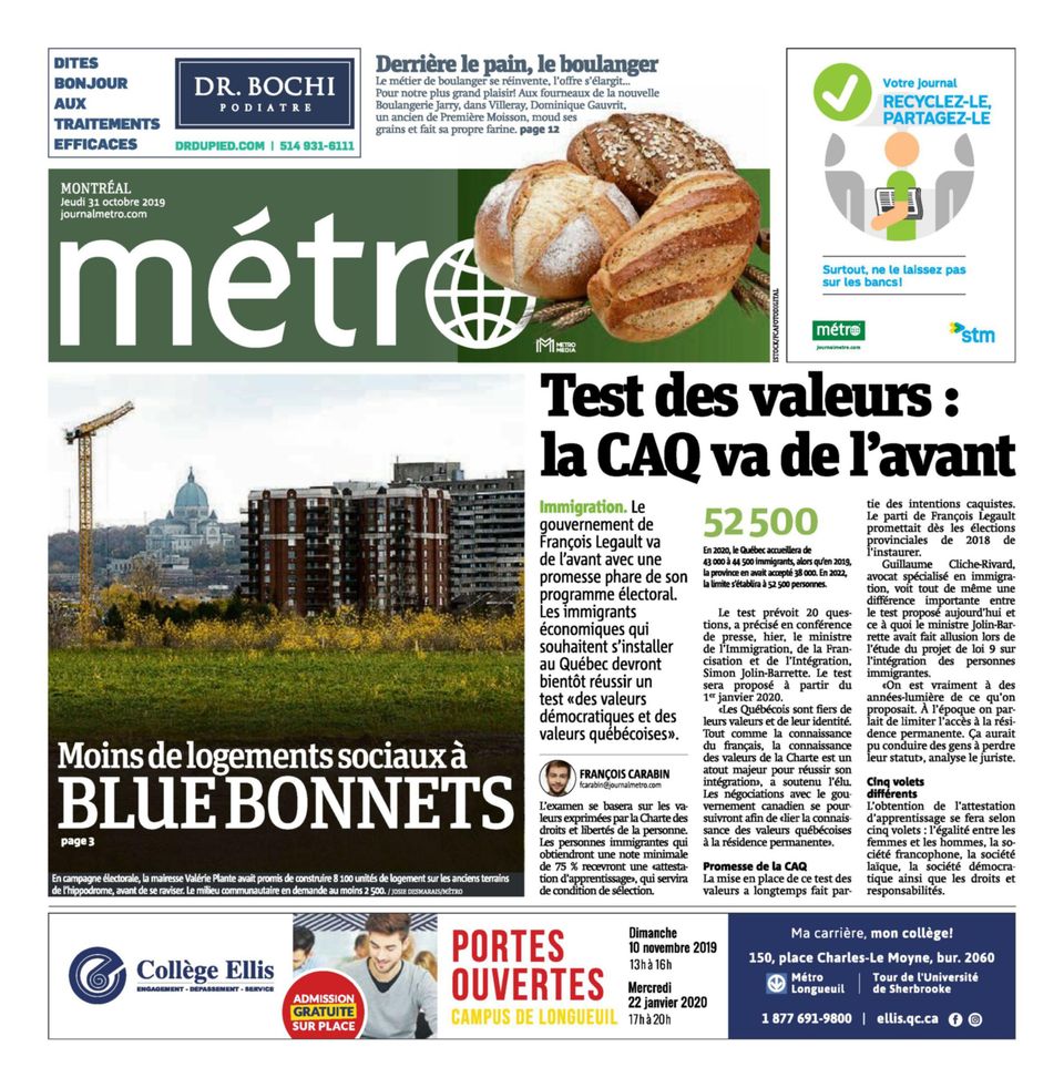 Get digital access to Journal Metro - October 31, 2019 issue | Magzter.com