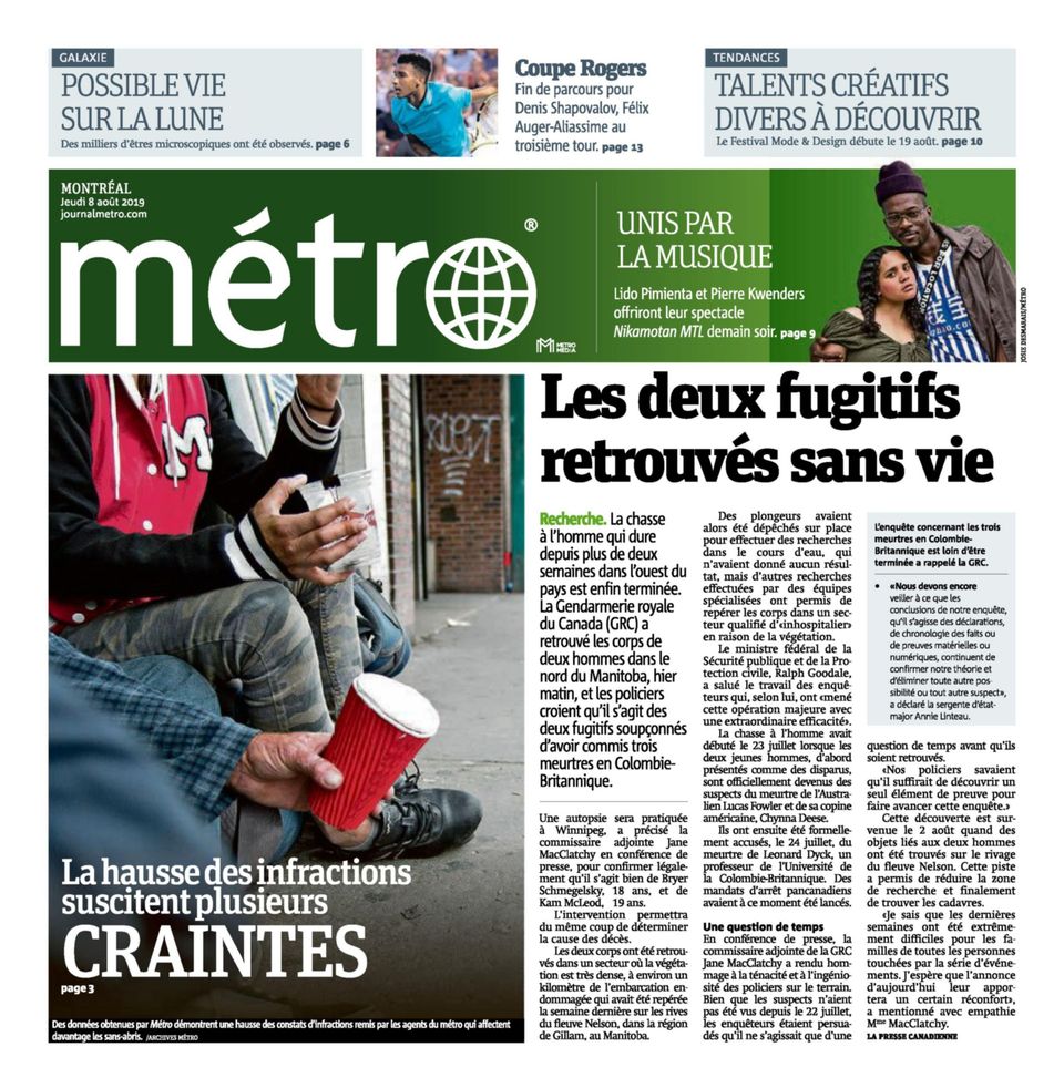 Journal Metro-August 08, 2019 Newspaper - Get your Digital Subscription
