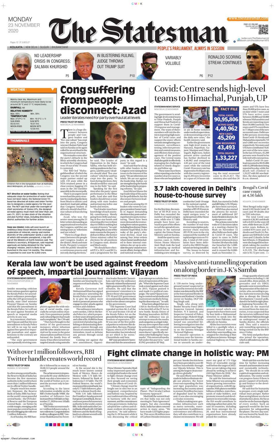 Get digital access to The Statesman Kolkata - 23 November 2020 issue ...