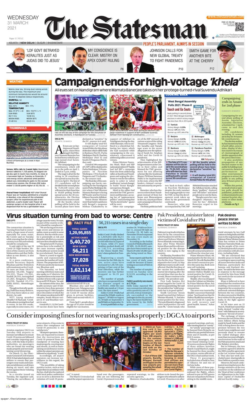 Get digital access to The Political and Business Daily - March 31, 2021 ...