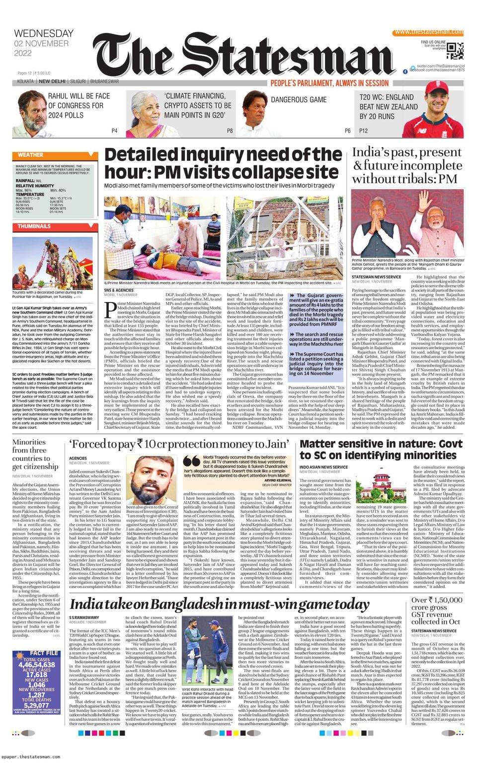 Get digital access to The Statesman Delhi - November 02, 2022 issue ...