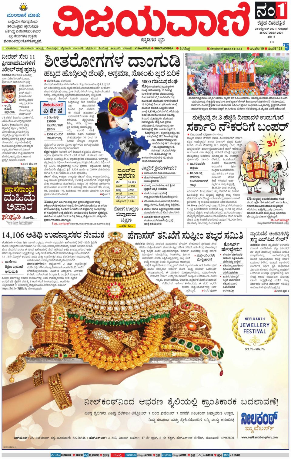 Vijayavani Shivamogga-October 28, 2021 Newspaper