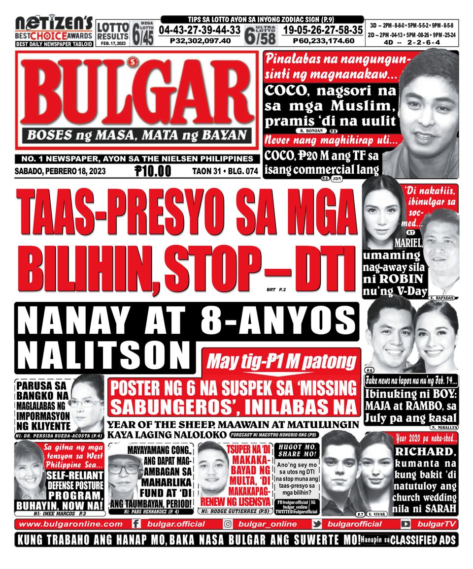 Get digital access to Bulgar Newspaper/Tabloid - February 18, 2023 ...