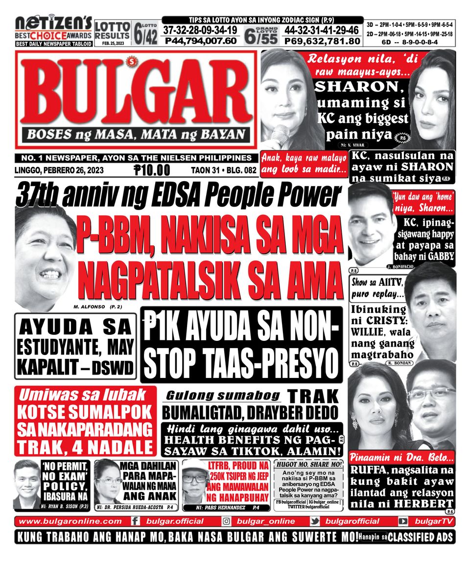 Bulgar Newspaper/Tabloid-February 26, 2023 Newspaper