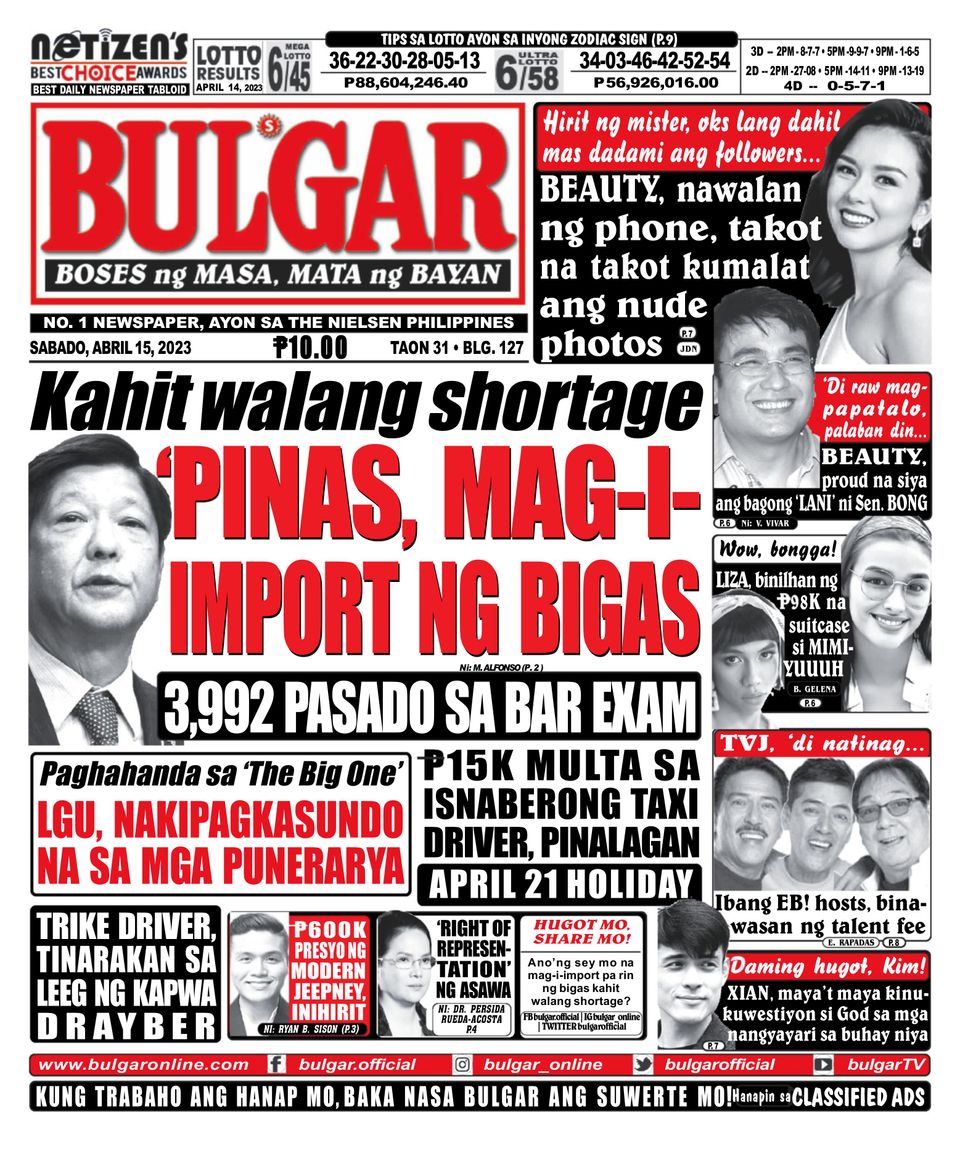 Get digital access to Bulgar Newspaper/Tabloid - April 15, 2023 issue ...