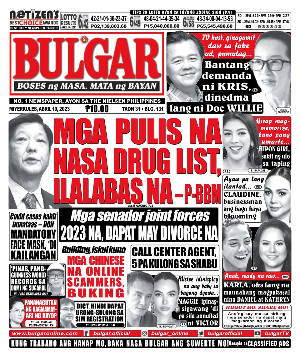 Bulgar Newspaper/Tabloid-April 19, 2023 Newspaper
