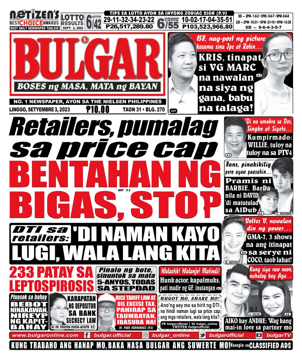Get digital access to Bulgar Newspaper/Tabloid - September 03, 2023 ...