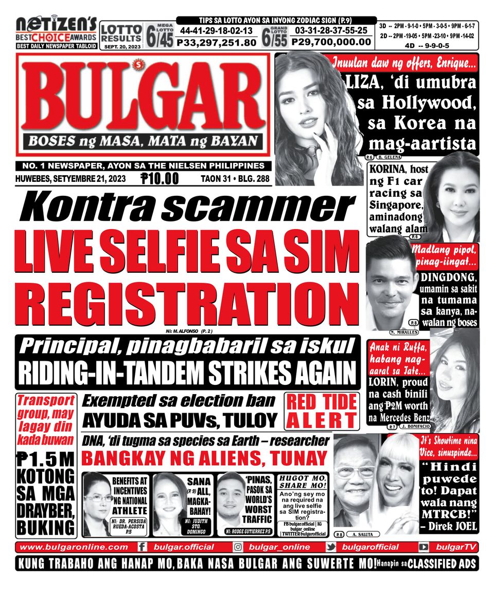 Bulgar Newspaper/Tabloid-September 21, 2023 Newspaper