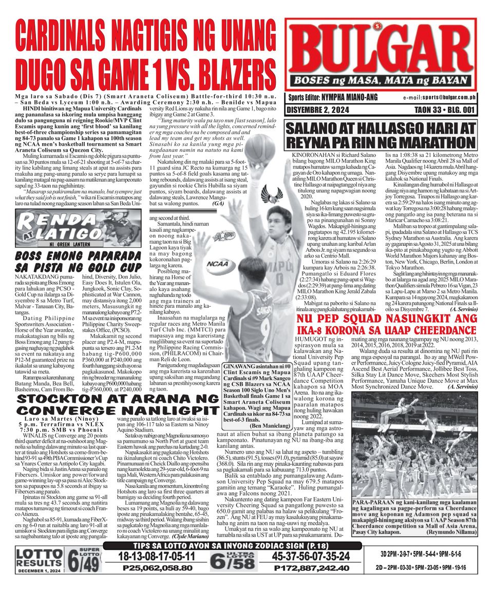 Get digital access to Bulgar Newspaper/Tabloid - December 02, 2024 ...