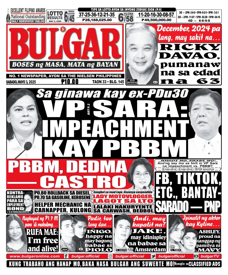 Get digital access to Bulgar Newspaper/Tabloid - May 03, 2025 issue ...