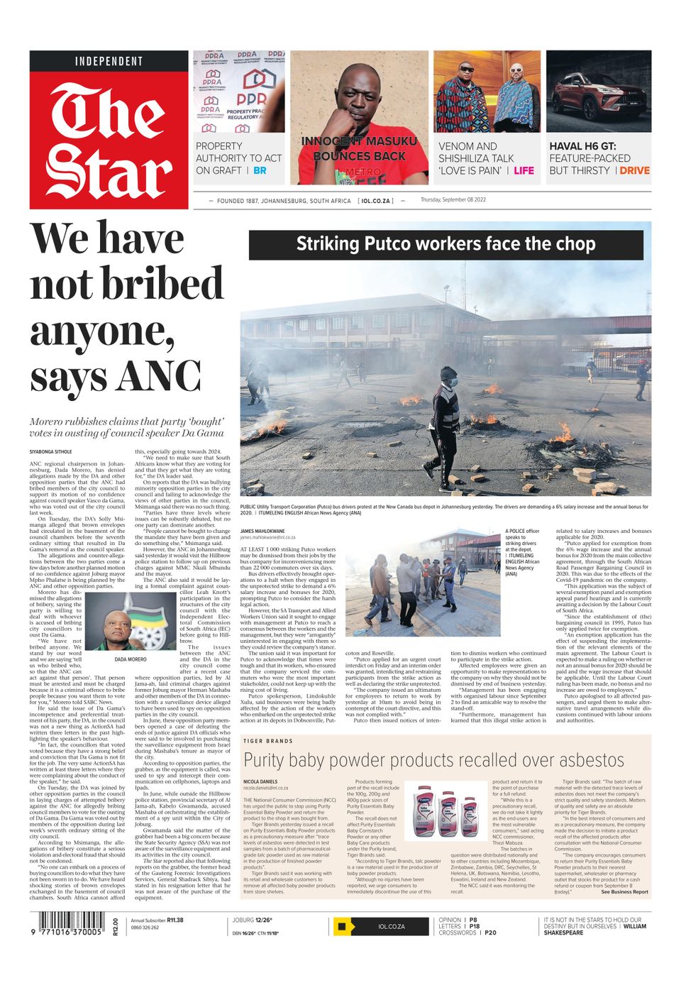 The Star-September 08, 2022 Newspaper - Get your Digital Subscription