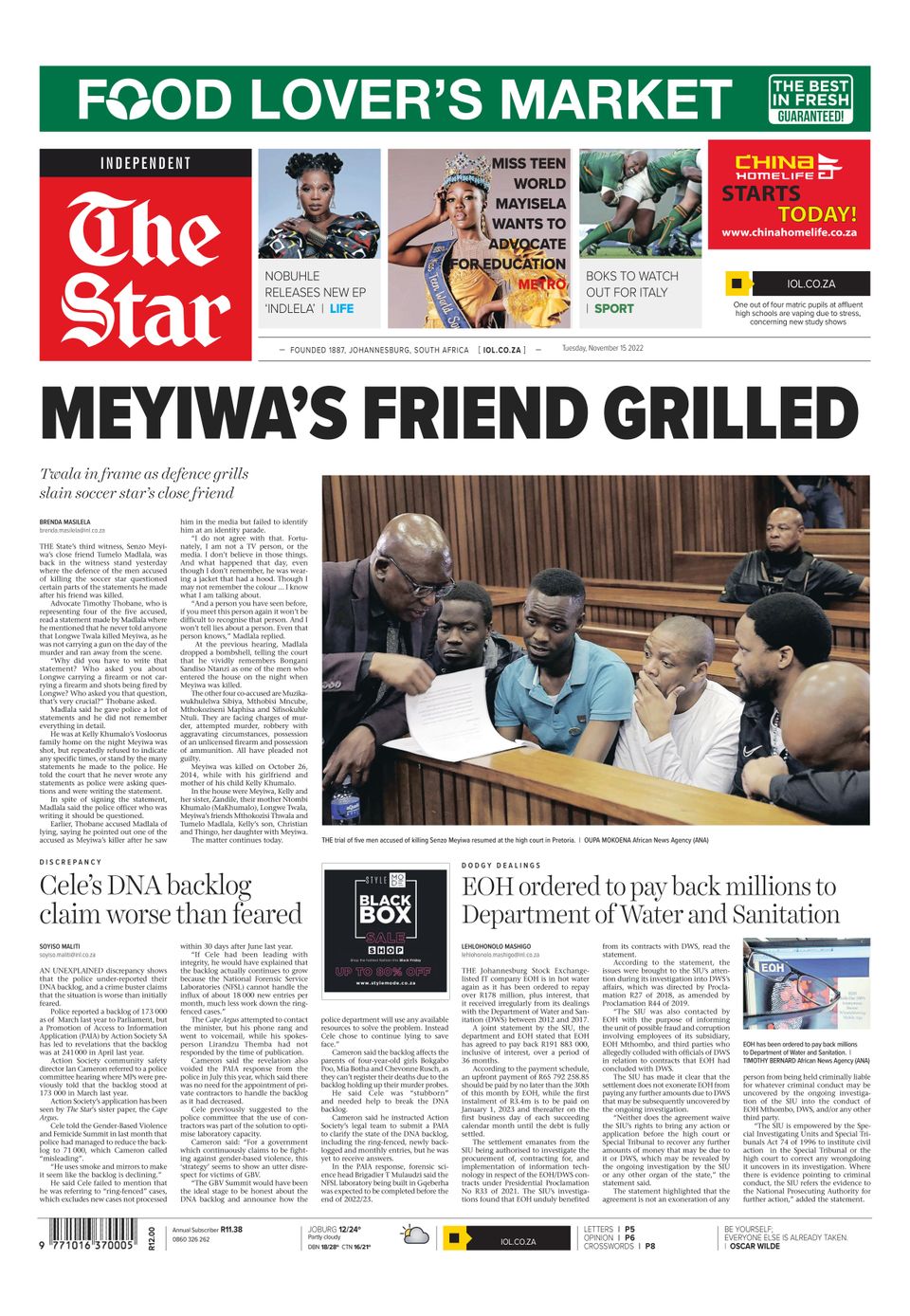 The Star-November 15, 2022 Newspaper - Get your Digital Subscription