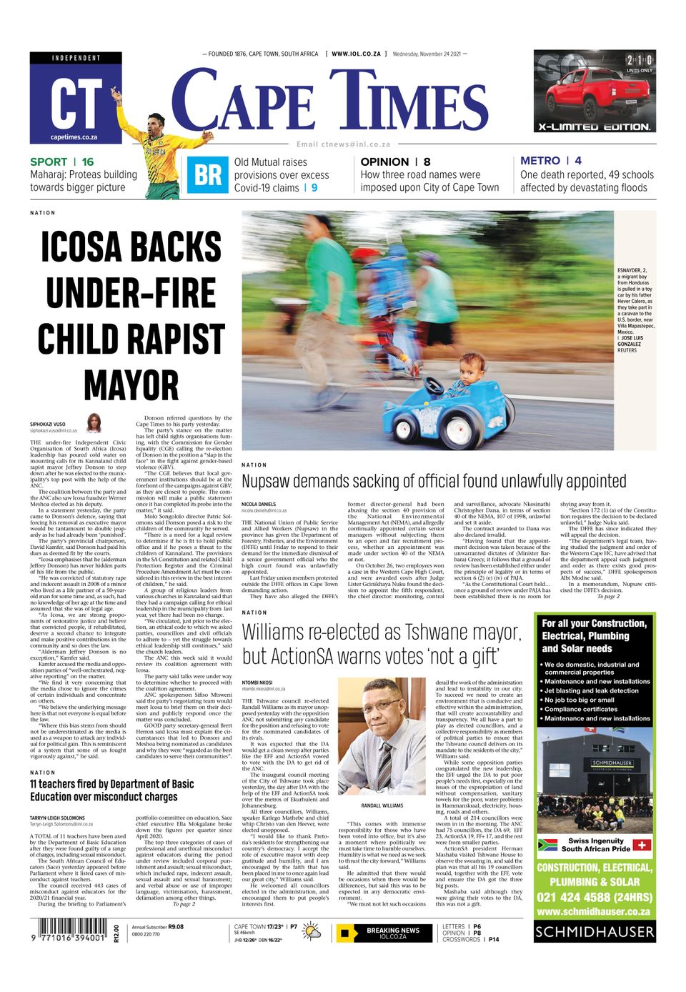 Get digital access to Cape Times - November 24, 2021 issue | Magzter.com