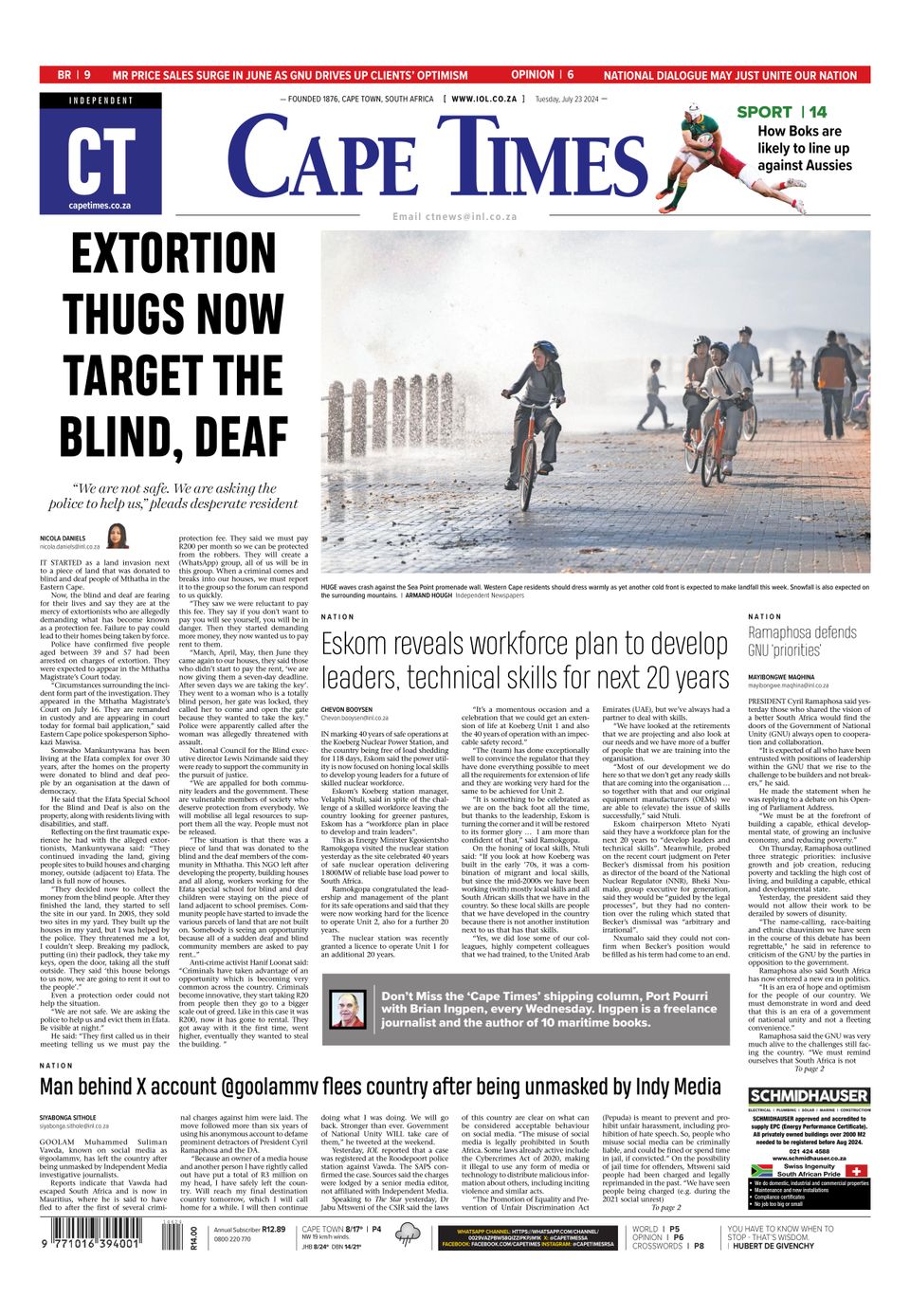 Cape Times Newspaper - Get your Digital Subscription