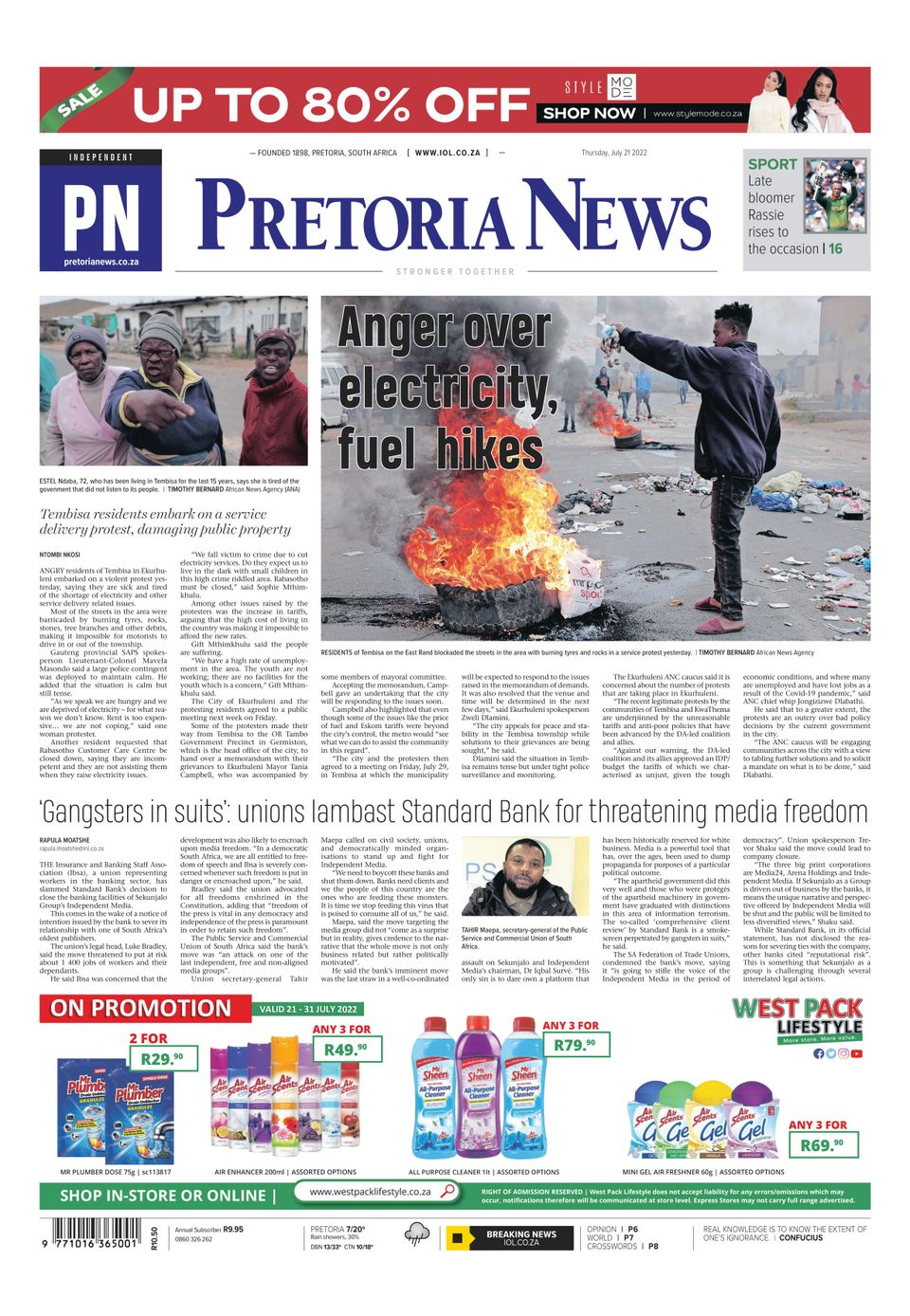 Pretoria News-July 21, 2022 Newspaper - Get your Digital Subscription