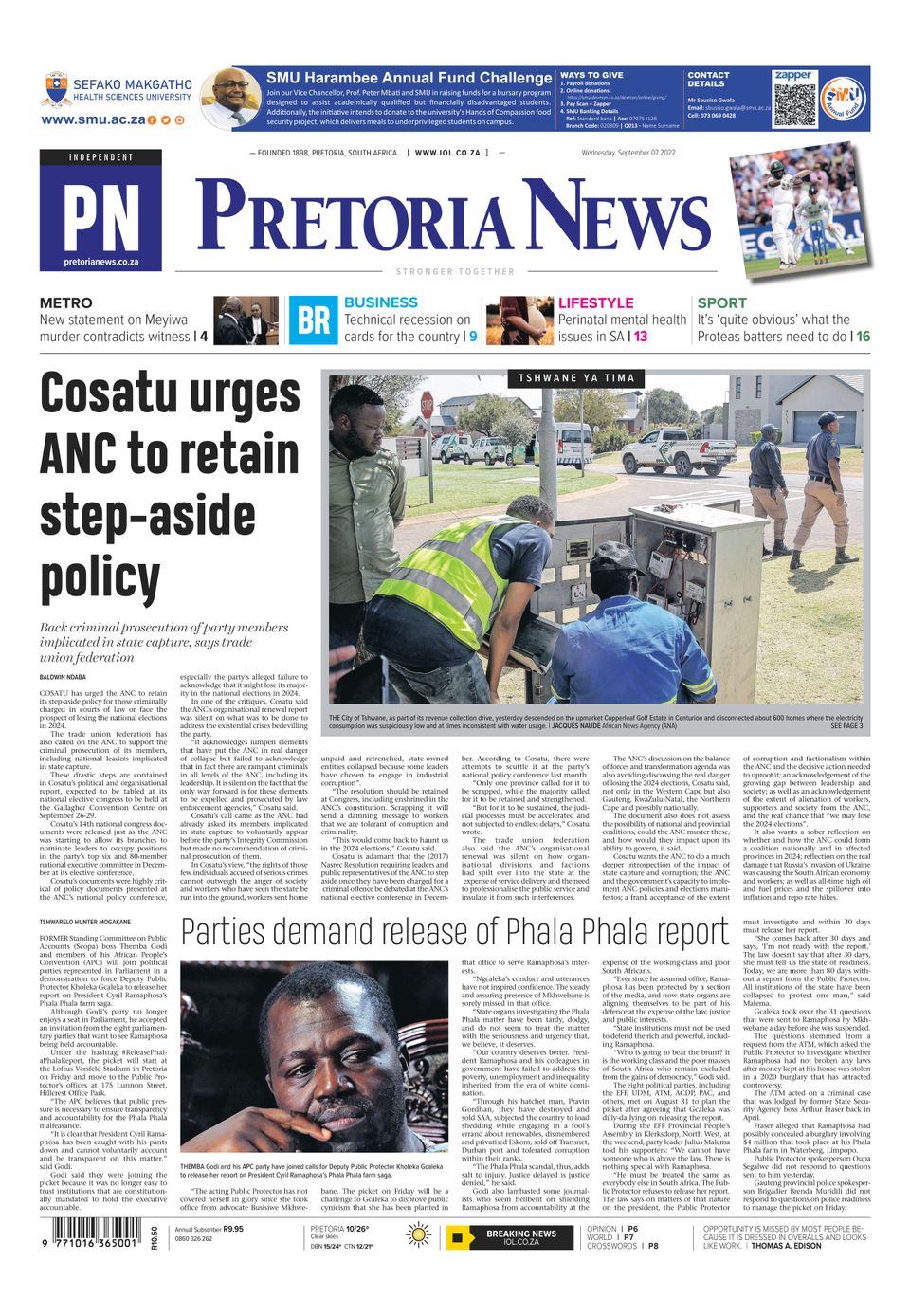 Get digital access to Pretoria News - September 07, 2022 issue ...