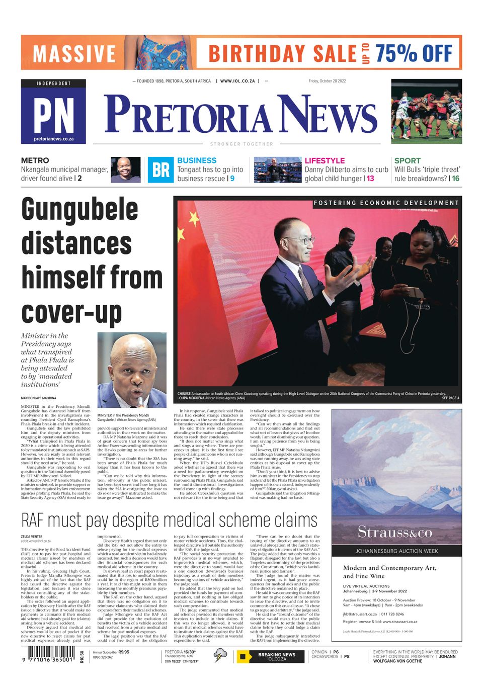 Pretoria News-October 28, 2022 Newspaper - Get your Digital Subscription