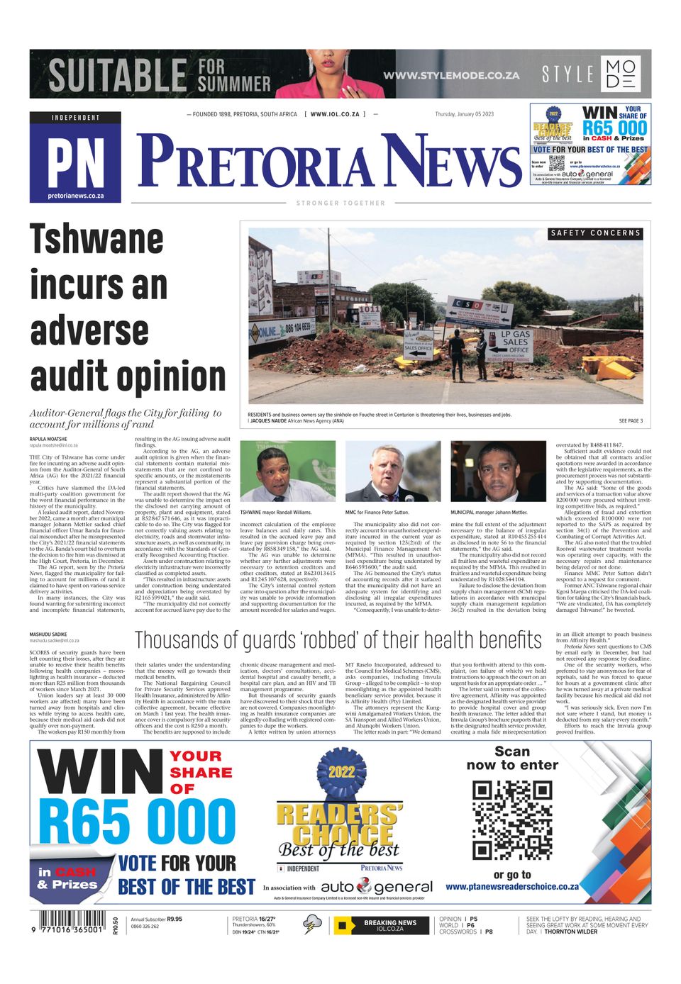 Pretoria News-January 05, 2023 Newspaper - Get your Digital Subscription