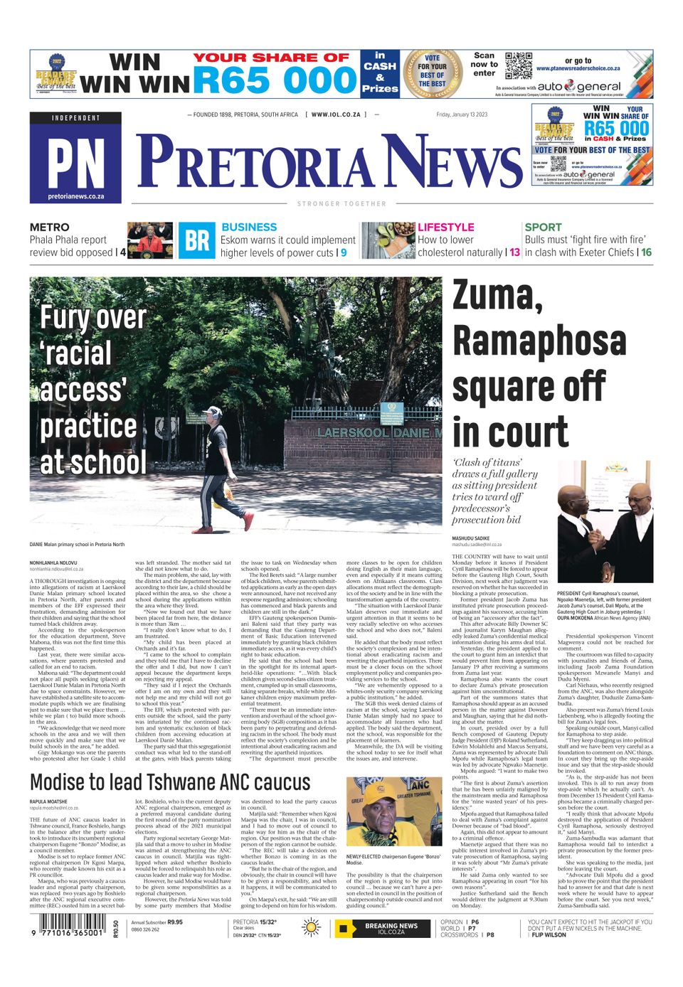 Pretoria News-January 13, 2023 Newspaper - Get your Digital Subscription